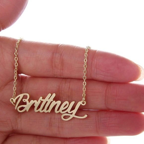 Jewelry | Brittany Gold Sweetheart Name Necklace Nwt | Poshmark